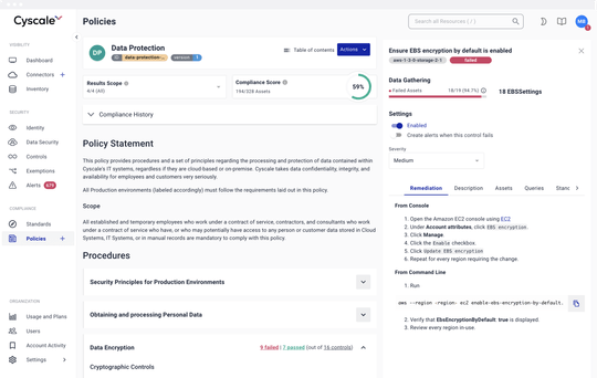 Cloud Security Compliance. Security & Compliance Checks - Cyscale